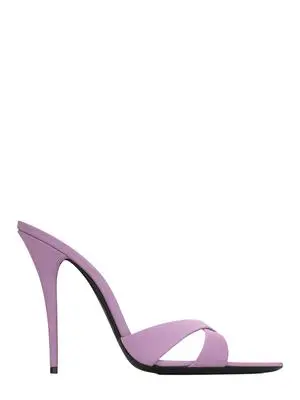 Saint Laurent Kirat Sandals In Satin Crepe - Pink