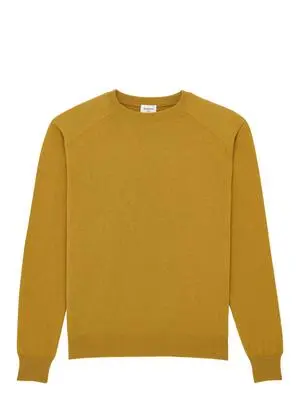 Saint Laurent Crewneck Sweater In Cashmere - Moutarde