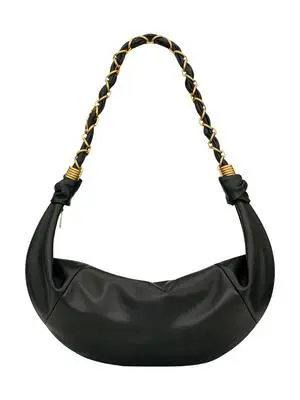 Saint Laurent Amalia Hobo Bag In Lambskin - Black