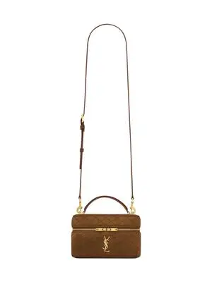 Saint Laurent Gaby Vanity In Suede - Light Chestnut
