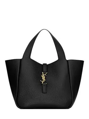 Saint Laurent Le 5 À 7 Baby Bea Baguette In Grained Leather - Black