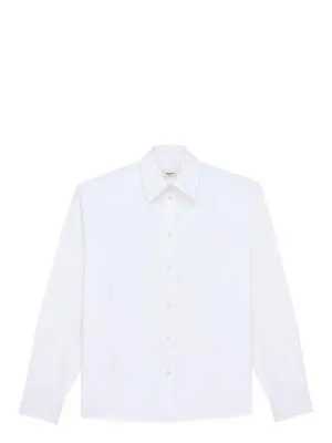 Saint Laurent Oversized Cotton Poplin Shirt - Blanc