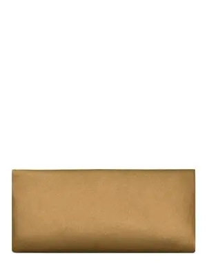 Saint Laurent Evening Soft Clutch In Satin - Bitter Cocoa
