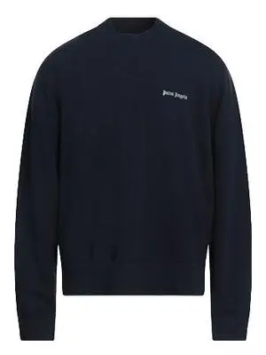 Palm Angels Palm Angels Crewneck Sweatshirt With Embroidered Logo Navy