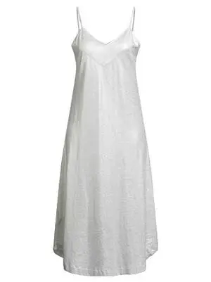 Majestic Filatures Light Linen Blend Midi Slip Dress - Grey