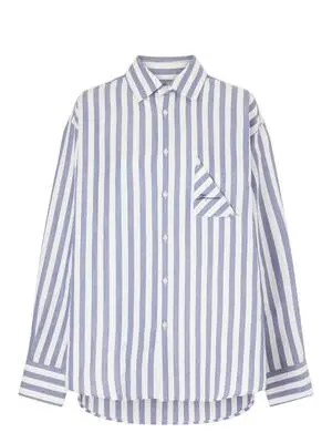 Jacquemus La Chemise Voilier Striped Cotton-poplin Shirt - Blue