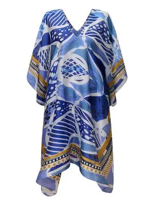 JAMES LAKELAND Petal Mosaic Kaftan - Blue