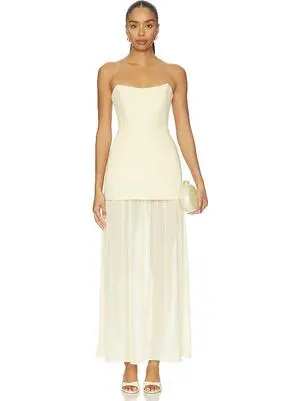Amanda Uprichard Christy Maxi Dress - Lemon