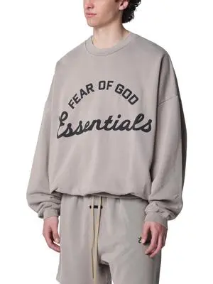 Fear Of God Cotton Fleece Crewneck Sweatshirt - Grey