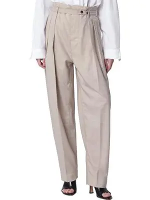 Bottega Veneta Mélange Wool Trousers - Beige