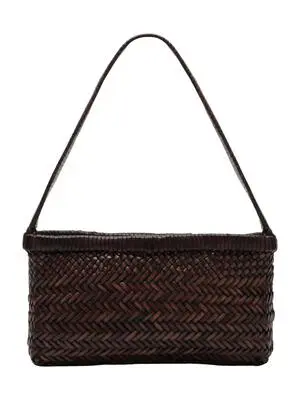 Manebí Woven Leather Shoulder Bag - Brown