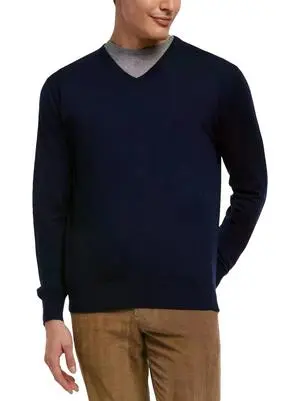 Brooks Brothers V-neck Sweater - Blue