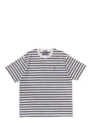 A BATHING APE Horizontal-striped T-shirt - Neutrals