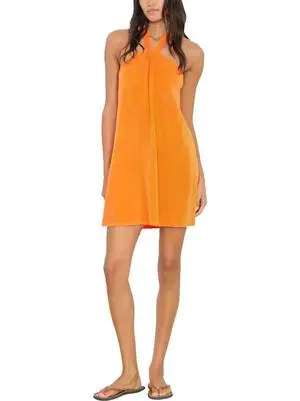 Xirena Lolita Halterneck Dress - Orange