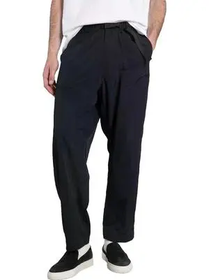 Maison Kitsuné Belted Logo-print Technical Trousers - Black