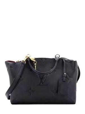 LOUIS VUITTON Petit Palais Handbag Monogram Empreinte Giant Satchel - Black