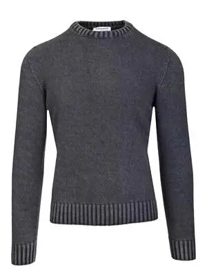 AL DUCA D’AOSTA 1902 Ribbed-trim Crew-neck Sweater - Grey
