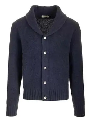 AL DUCA D’AOSTA 1902 Merino Shawl Collar Cardigan - Blue