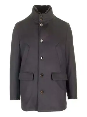 AL DUCA D’AOSTA 1902 Fur-trimmed Buttoned Jacket - Black