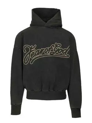Fear Of God Cotton Hoodie With Logo Print - Black