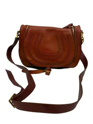 Chloé Marcie Saddle Crossbody Bag - Orange