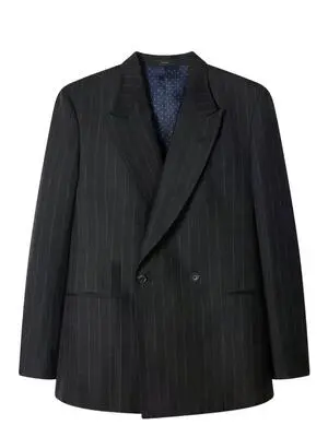 Paul Smith Pinstripe Double-breasted Blazer - Black