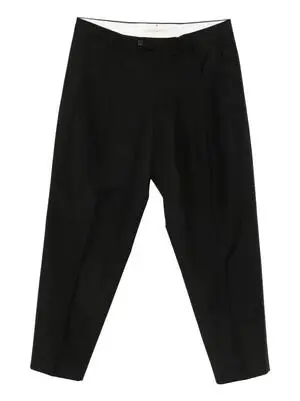 BRIGLIA 1949 Pleated Pressed-crease Trousers - Black