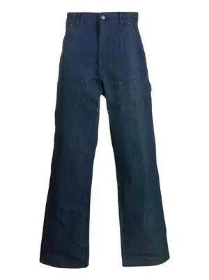 SKY HIGH FARM WORKWEAR Stud Embellished Wide-leg Jeans - Blue