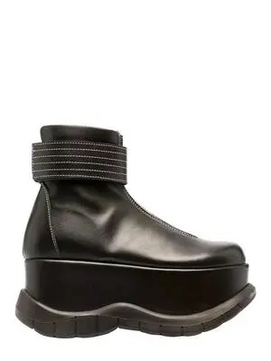 Sunnei Platform Ankle Boots - Brown