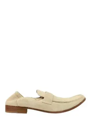 MAISON MARGIELA Light Yellow Leather Appliqué Loafers - Neutrals