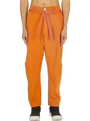 Stone Island Belted Straight Leg Trousers - Orange