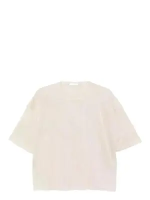 PANICALE Crewneck T-shirt With Short Sleeves - Neutrals