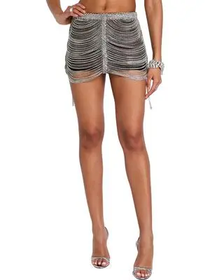 Retrofete Sylvio Chain Skirt - Black/silver