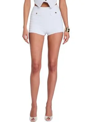 Retrofete Sandra Bandage Knit Short - Metallic White