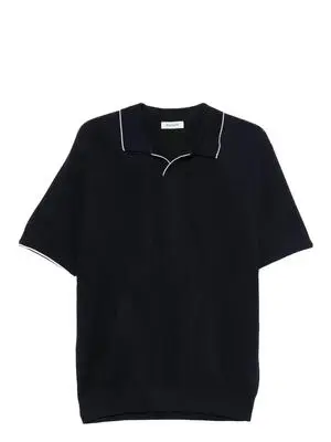 KANGRA Contrast-trim Ribbed-knit Sweater - Blue