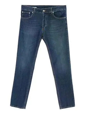 ENTRE AMIS Faded Straight-leg Jeans - Blue