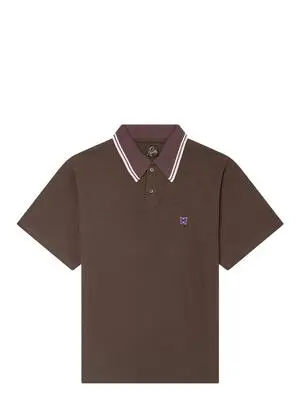 Needles Logo-appliquéd Cotton-piqué Polo Shirt - Brown
