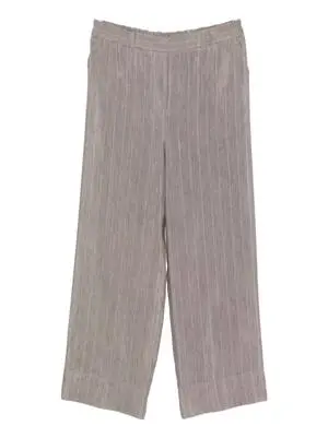 PANICALE Pinstripe Pattern Trousers - Grey