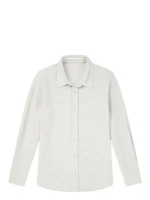 GOD'S TRUE CASHMERE Pearlescente Ombre Checked Cashmere Shirt - Neutrals