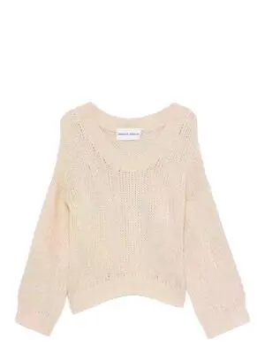 EMERSON RENALDI Chunky Knit Crew Neck Sweater - Neutrals