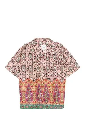 FOUND Paisley-print Short-sleeve Shirt - Neutrals