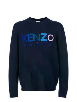 Kenzo Embroidered Logo Sweatshirt - Blue