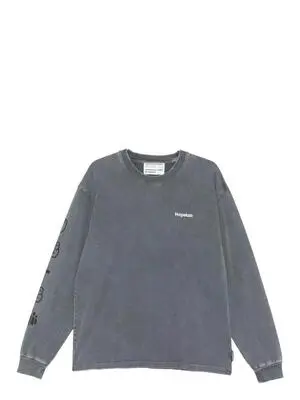 HOPEIUM Text-print Long-sleeve T-shirt - Grey