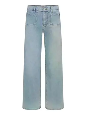 FRAME Le Slim Palazzo Patch-pocket Jeans - Blue