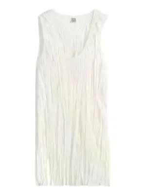 TOTEME Crinkled Tank Top - Cream
