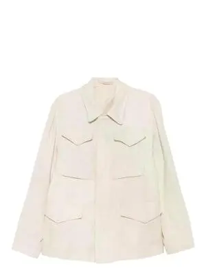 Eleventy Four-pocket Linen Jacket - Neutrals