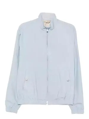 Eleventy Silk Zip-up Jacket - Blue