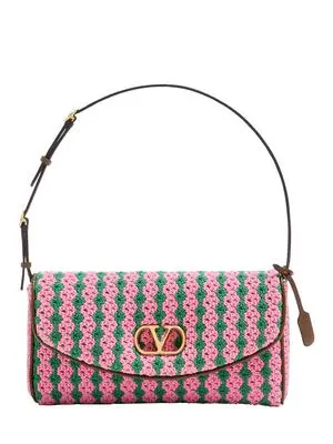 Valentino Garavani Small Crochet Shoulder Bag - Pink
