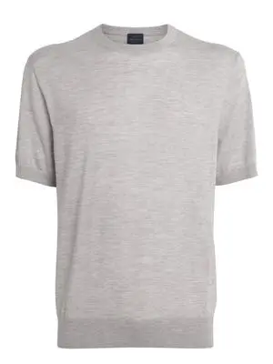 Paul & Shark Cashmere-silk T-shirt - Grey