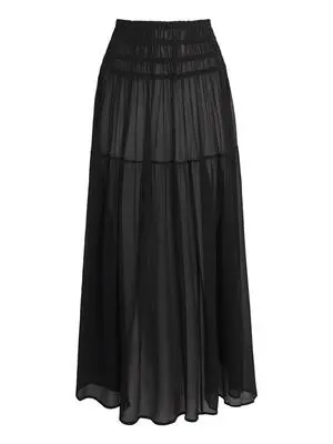 ERES Silk Muslin Maxi Skirt - Black